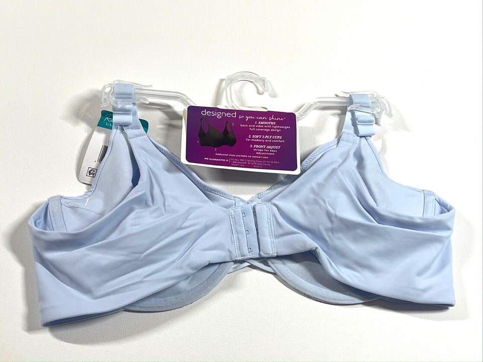 Vanity Fair Radiant Underwire Lightweight Full Figure Bra 44DDD Blue ...