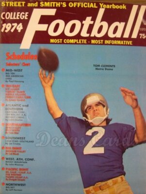 Street & Smith's College Football Tom Clements 1974 CFL HOF 5 - EX | eBay