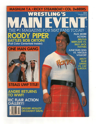 March 1987 Wrestling's Main Event Magazine – Roddy Piper Cover A4894 | eBay
