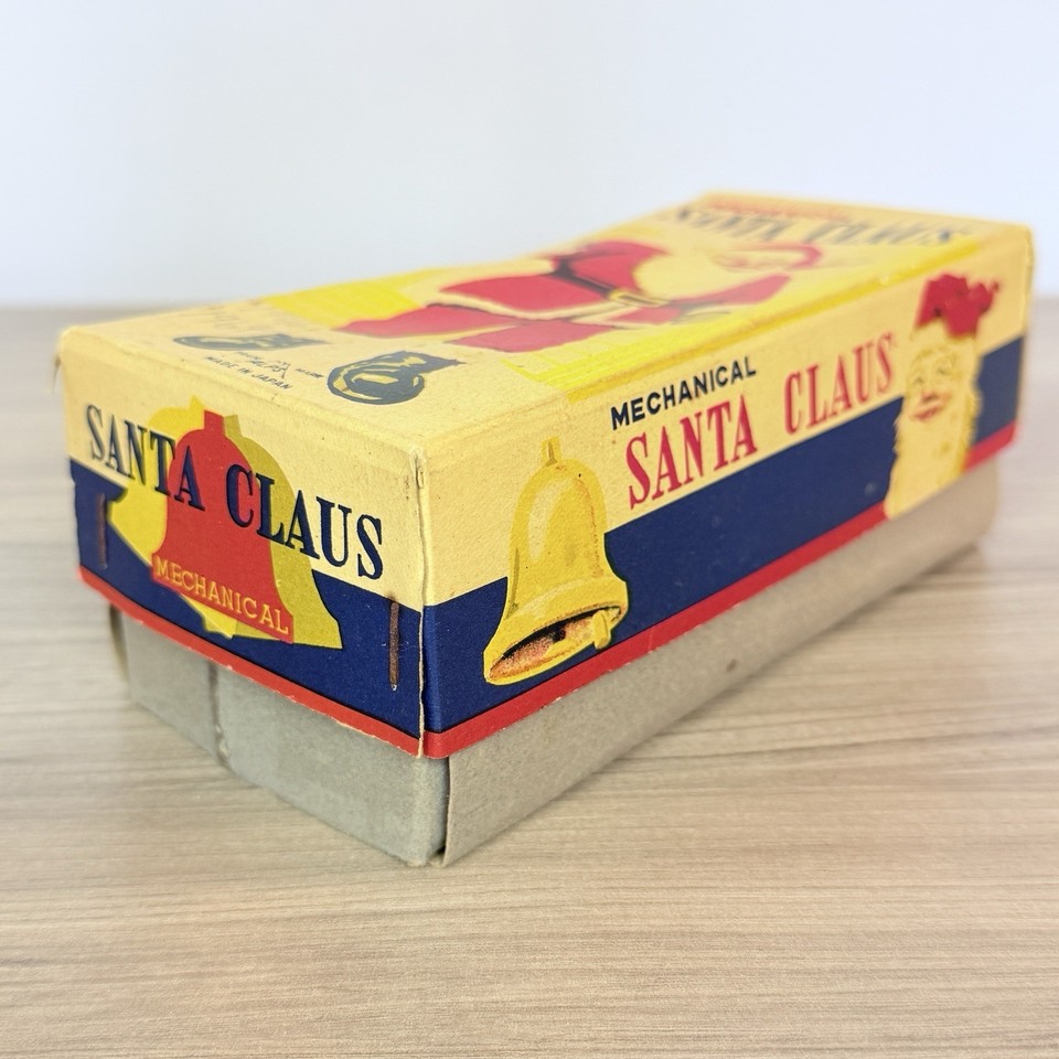 Vintage 50s Alps Mechanical Bell Ringing Wind Up Santa Claus Toy ...