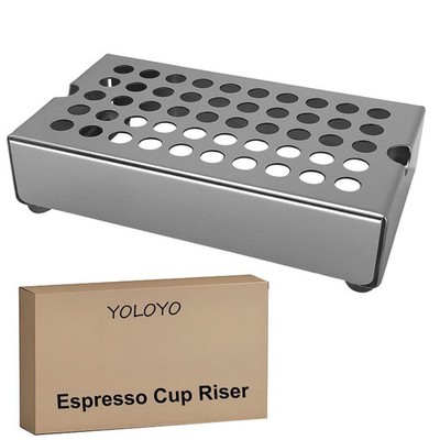 Espresso Cup Riser Stand Stainless Steel Coffee Drip Tray Mug Holder ...