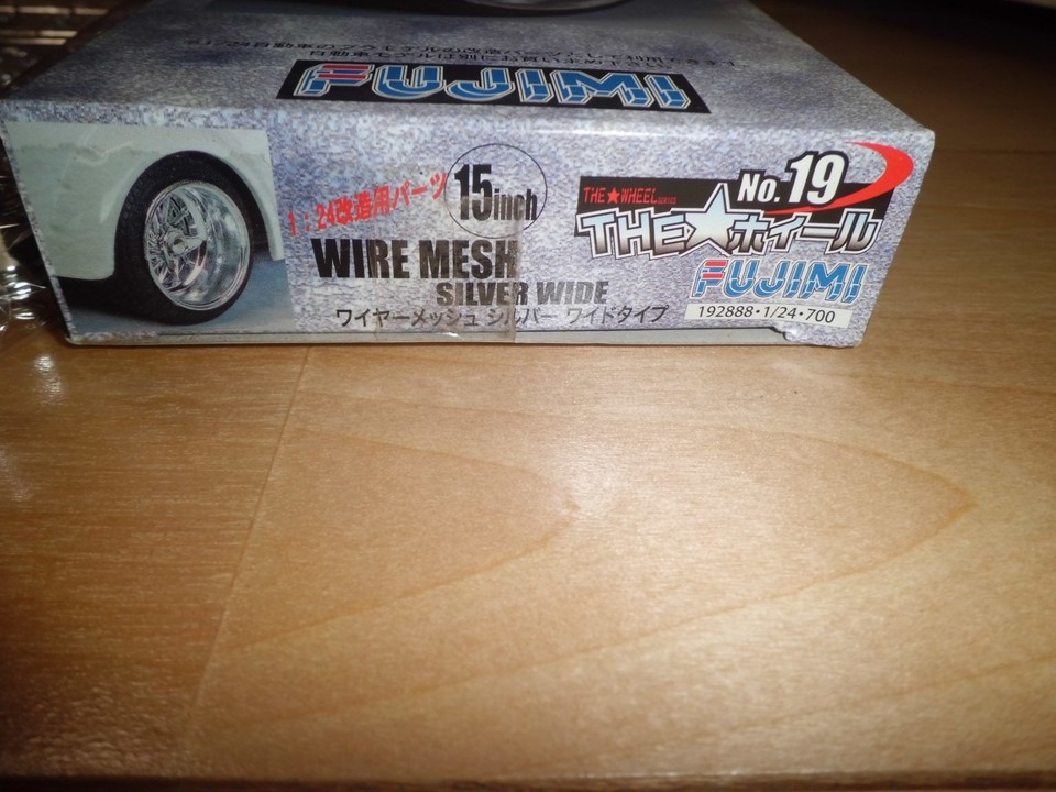 Fujimi 1/24 The Wheel No.19 Wire Mesh Silver Wide Wheel And Tire Set 15 ...