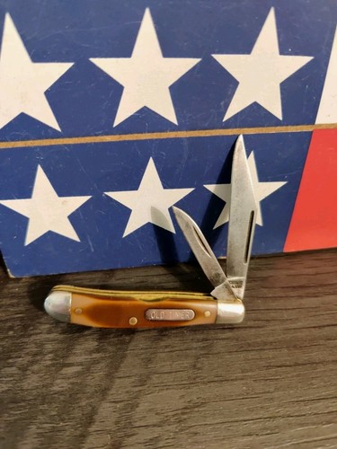USA Vtg Old Timer Schrade 720T 2 Blade Peanut Jack GOOD SNAP Knife #200 ...