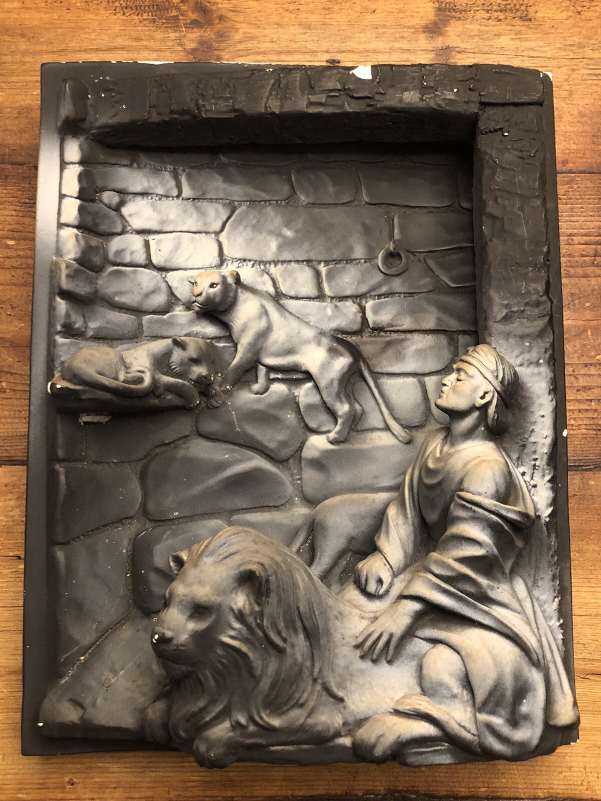 1959 Creative Arts Inc. DANIEL by Victor 3D Plaster Decor LIONS Wall ...