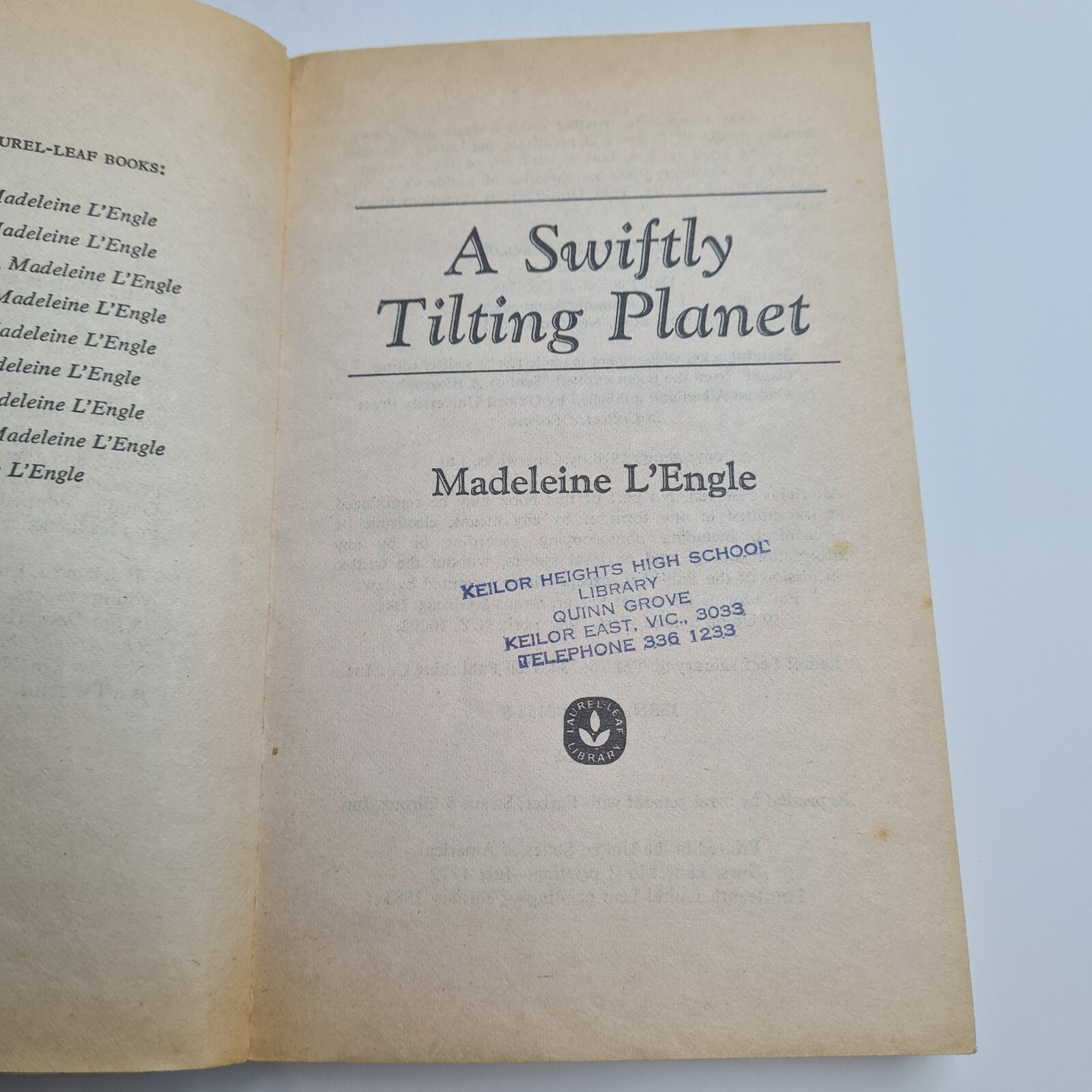 A Swiftly Tilting Planet by Madeleine L'Engle (Paperback) | eBay Australia