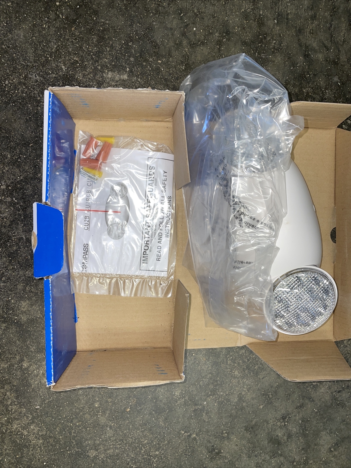 White Hubbell Lighting Compass CU2 LED Emergency Light, NEW surplus | eBay