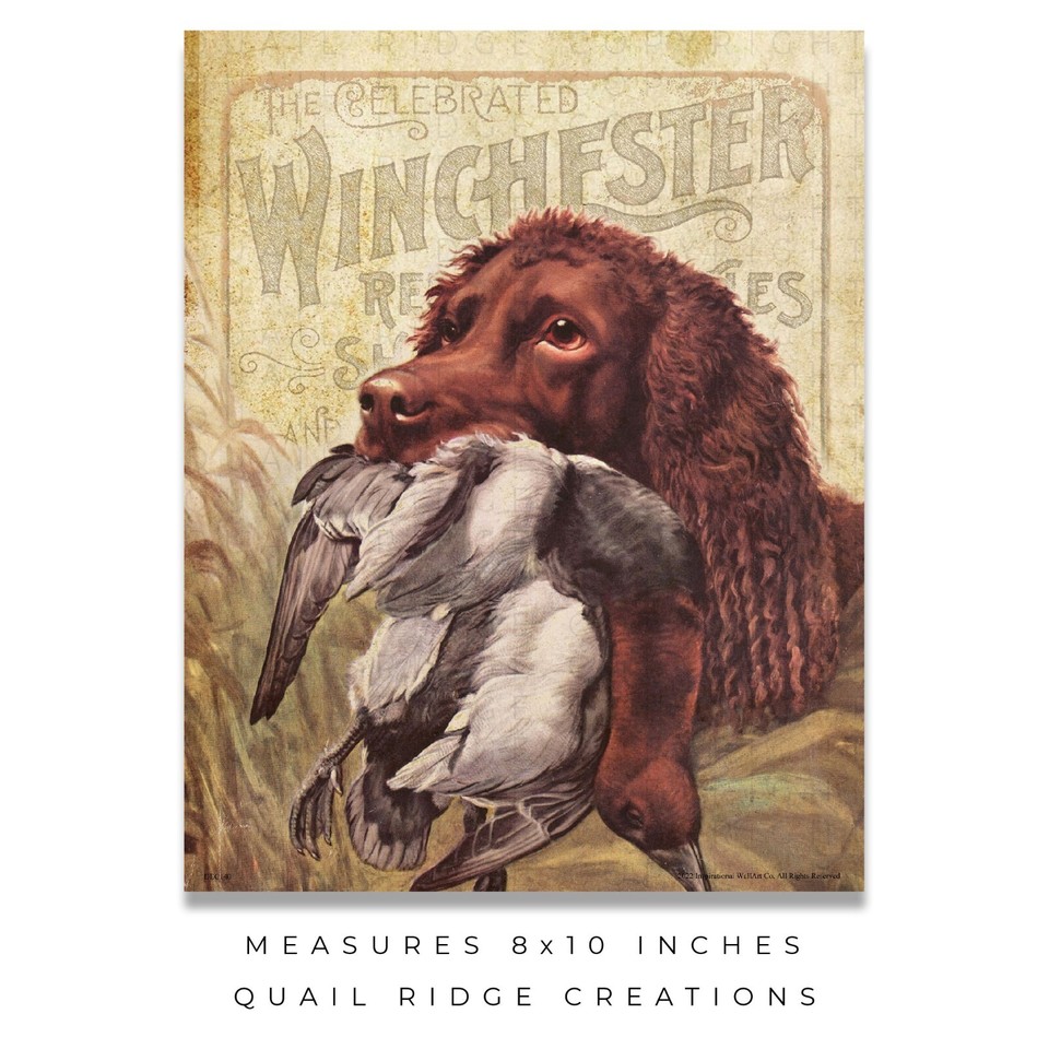 Vintage Winchester Shotgun Shell Box Art Print 8X10 Duck Hunting Dog ...