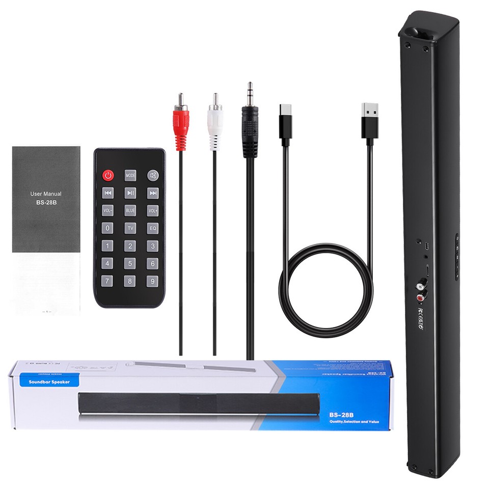 Surround Sound Bar Bluetooth Speaker System 4 Subwoofer TV Home Theater ...