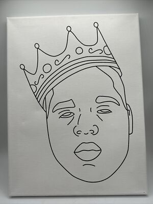 DIY Canvas-Notorious B.I.G 12x16-Paint and Sip Project 90's Rapper ...