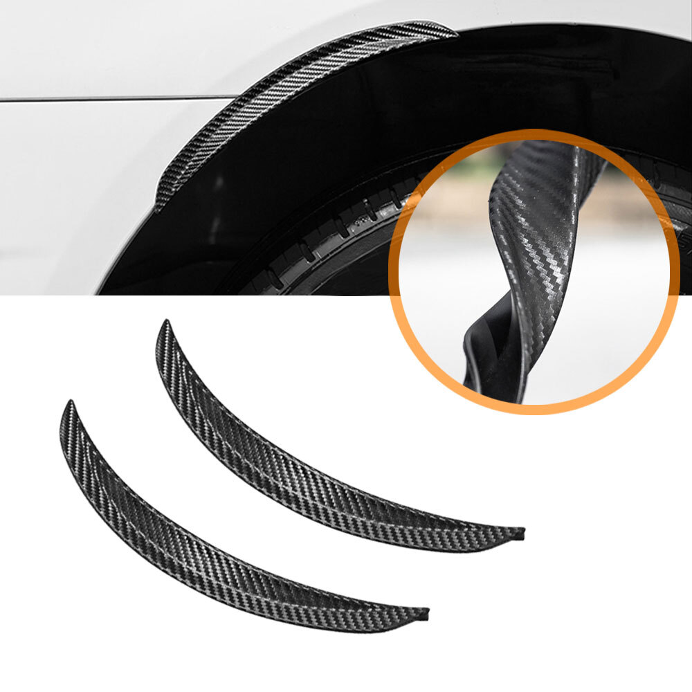 2x/Set Universal Car Parts Fender Mud Flap Splash Strip Guard Carbon ...