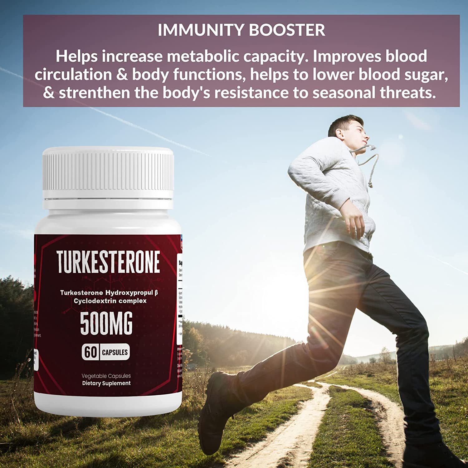 Enhanced Turkesterone Supplement 500 mg Hydroxypropyl-Beta-Cyclodextrin ...