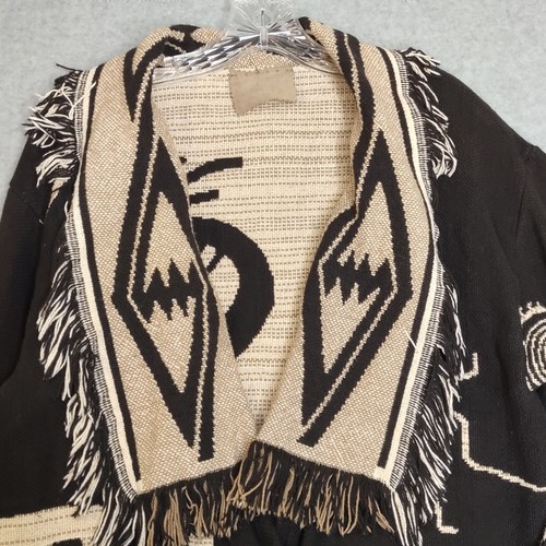 Western One Size Aztec Cowboy Women's All Cotton Jacket Raw Hem 2 ...