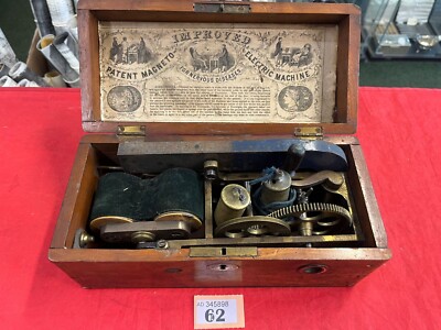Antique 1880s Victorian Magneto Electric Shock Therapy Machine Circa ...