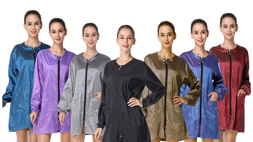 Chameleon Fabric Salon Smock Professional Stylist Jacket Waterproof ...