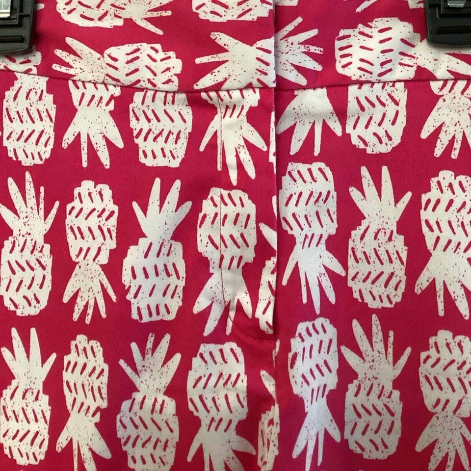 Pappagallo Magenta & White Pineapple Pants in Size 16 NWOT. | eBay
