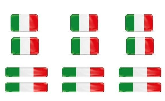 12x 3D Gel Aufkleber Italien Italy Italia Flagge Fahne Stickers Auto ...