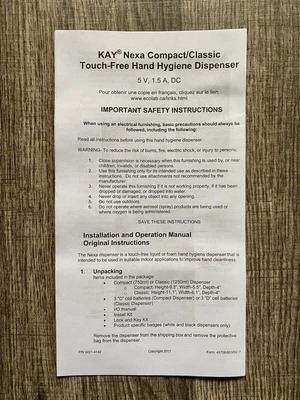 Ecolab Kay Nexa Compact Classic Touch Free | Grelly USA