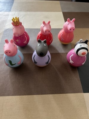 Peppa Pig Weebles Weeble Figures X 6 Danny Dog, Zoe Zebra, George ...