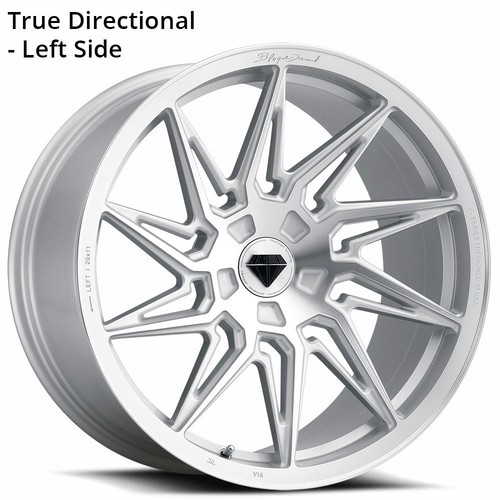 F20x10/R20x11" Staggered Blaque Diamond Wheels BD-F20 Silver Brushed ...