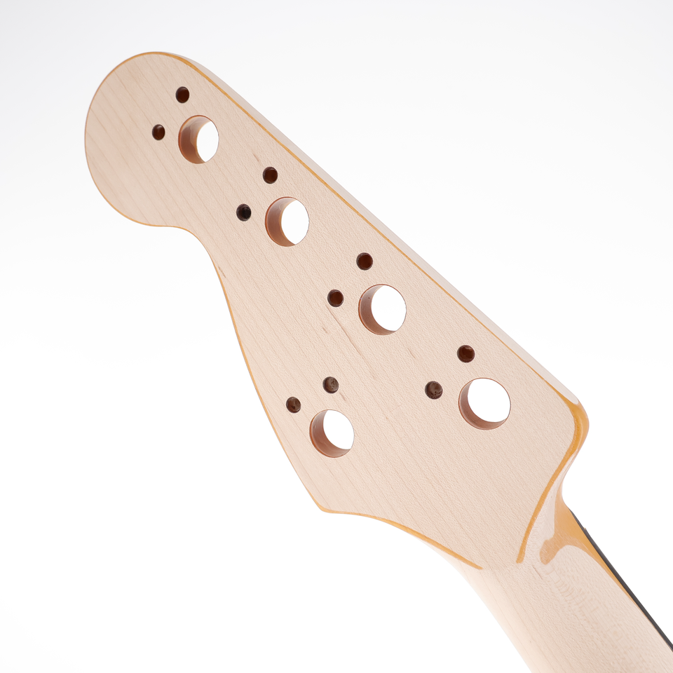 Jazz Bass V Neck Unfinished Modern D 10-14" Ebony Fretboard Luminlay ...