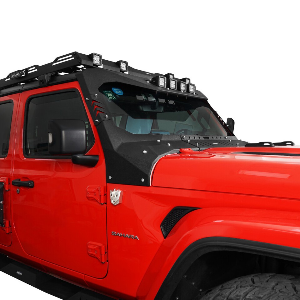STEEL WINDSHIELD A-PILLAR FRAME COVER GUARD FOR JEEP WRANGLER 1997-2024 ...