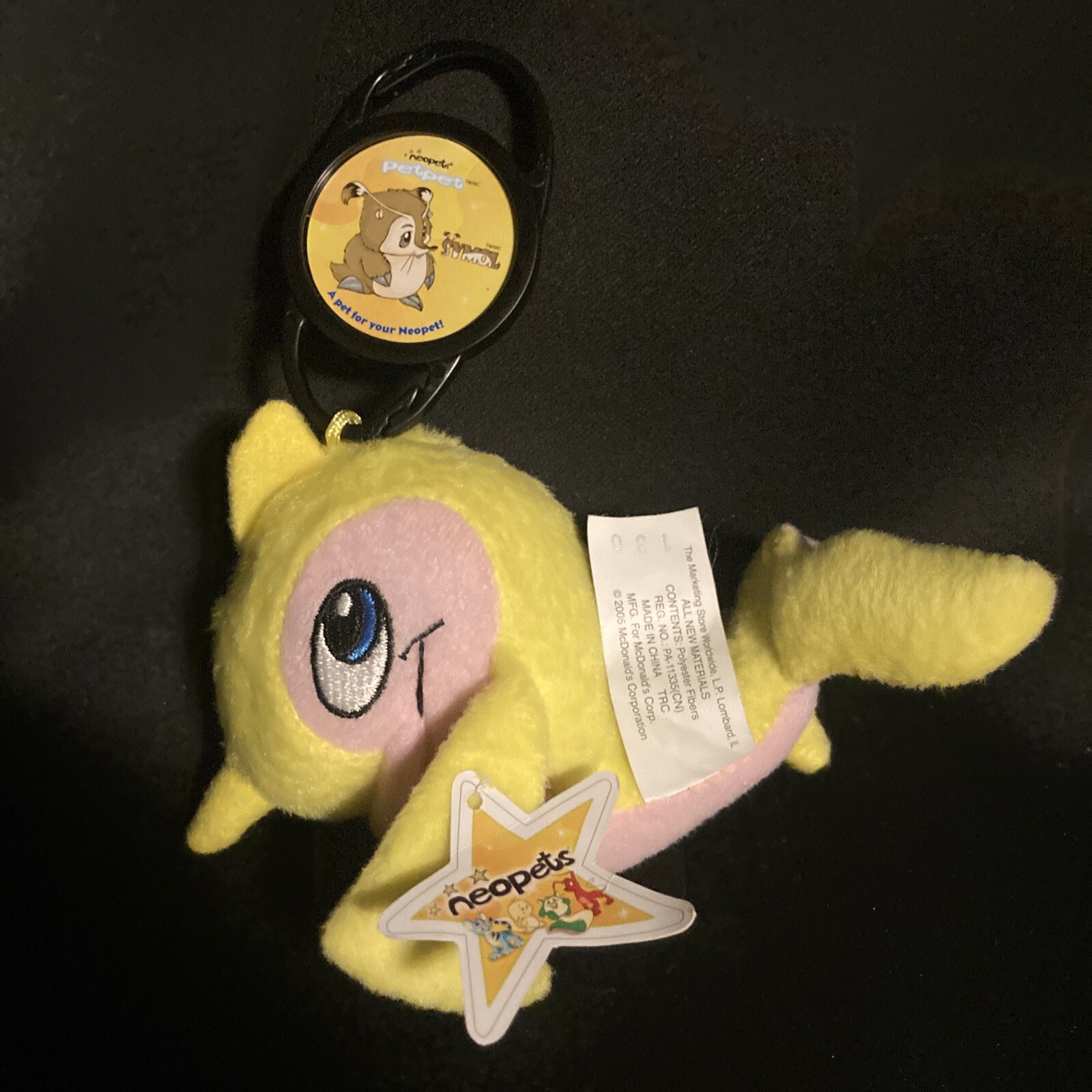 McDonald's Neopets Yellow Flotsam Mini Plush Stuffed Toy Clip 4" | eBay