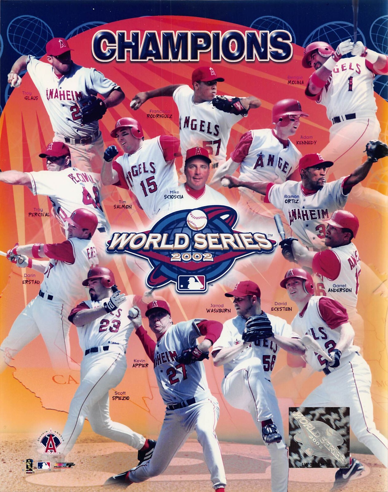 2002 Anaheim Angels World Series Champions 8x10 Photo Collage #5014 | eBay