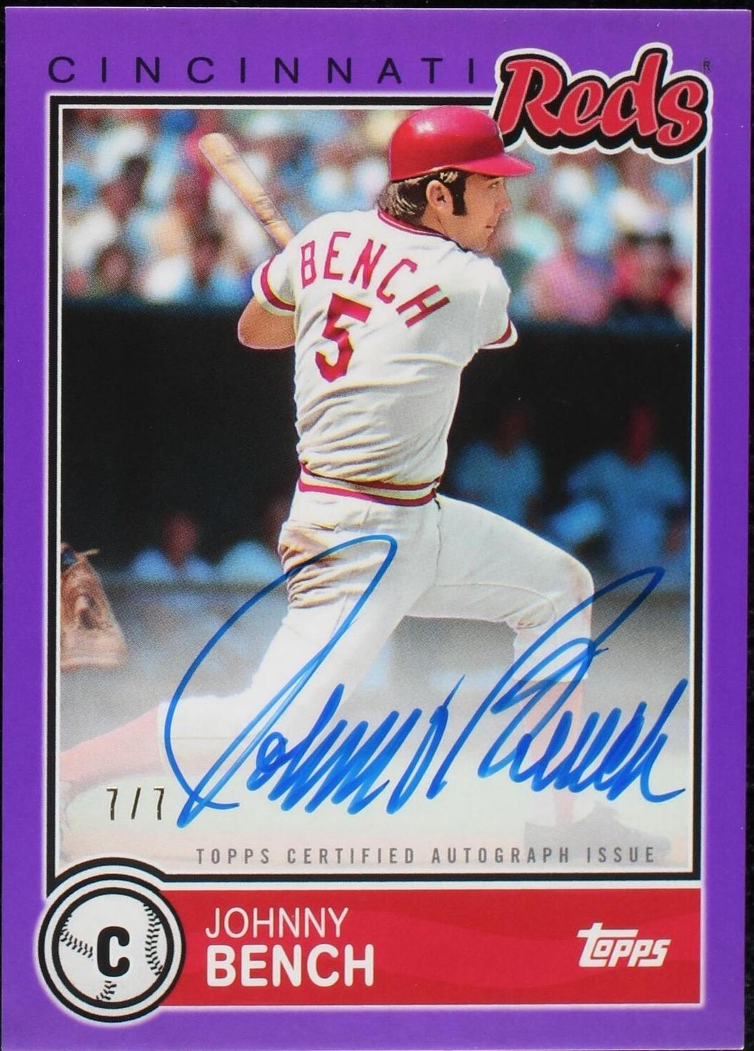 2020 Topps Brooklyn Collection - Brooklyn Autographs Johnny Bench #BKA ...