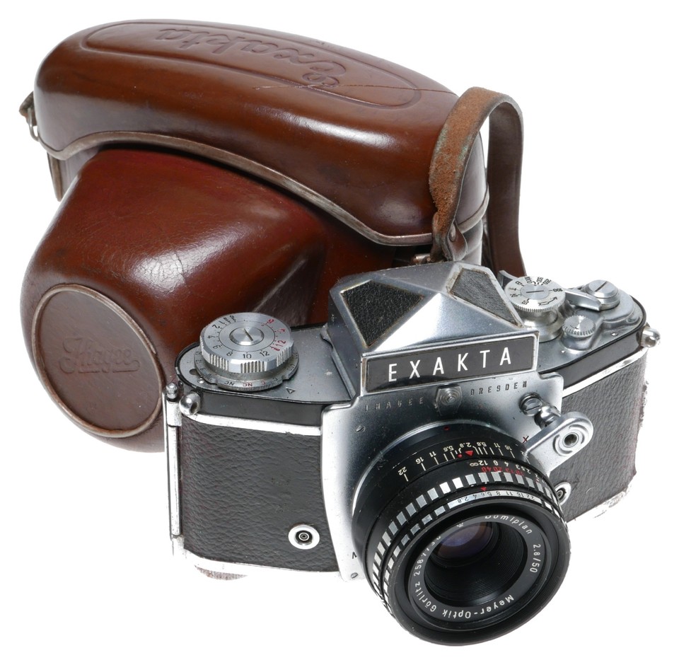Exakta Varex IIa Version 5 Ihagee SLR Camera Meyer Optik Domiplan 2.8 ...