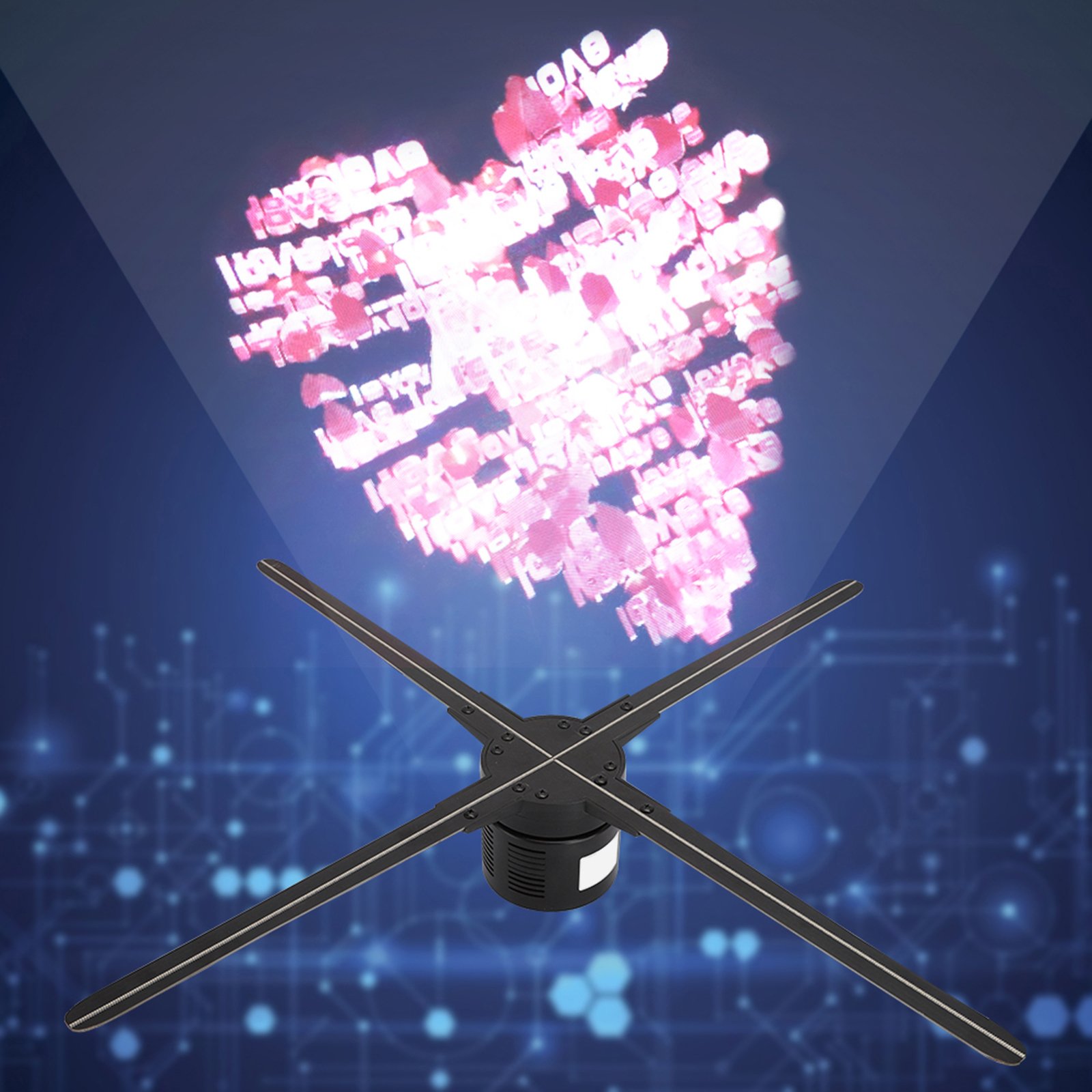 F2-70H ABS Wifi Control Holographic 3D Fan Advisement Player ...