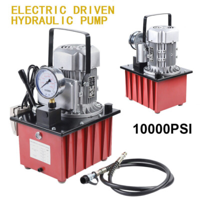 10000 PSI Single Acting Electric Driven Hydraulic Pump Manual Valve 7L ...