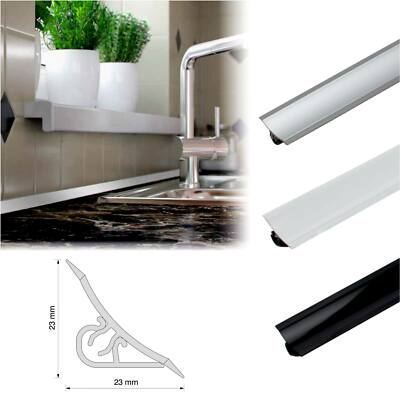 3m WORKTOP PROFILE STRIP SPLASHBACK EDGING TRIM Kitchen Seal ...