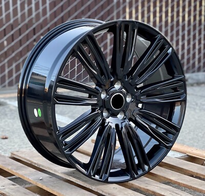 20" 20x9.5 5x108 63.4 Black Wheels Fit Range Rover Evoque Velar Jaguar ...