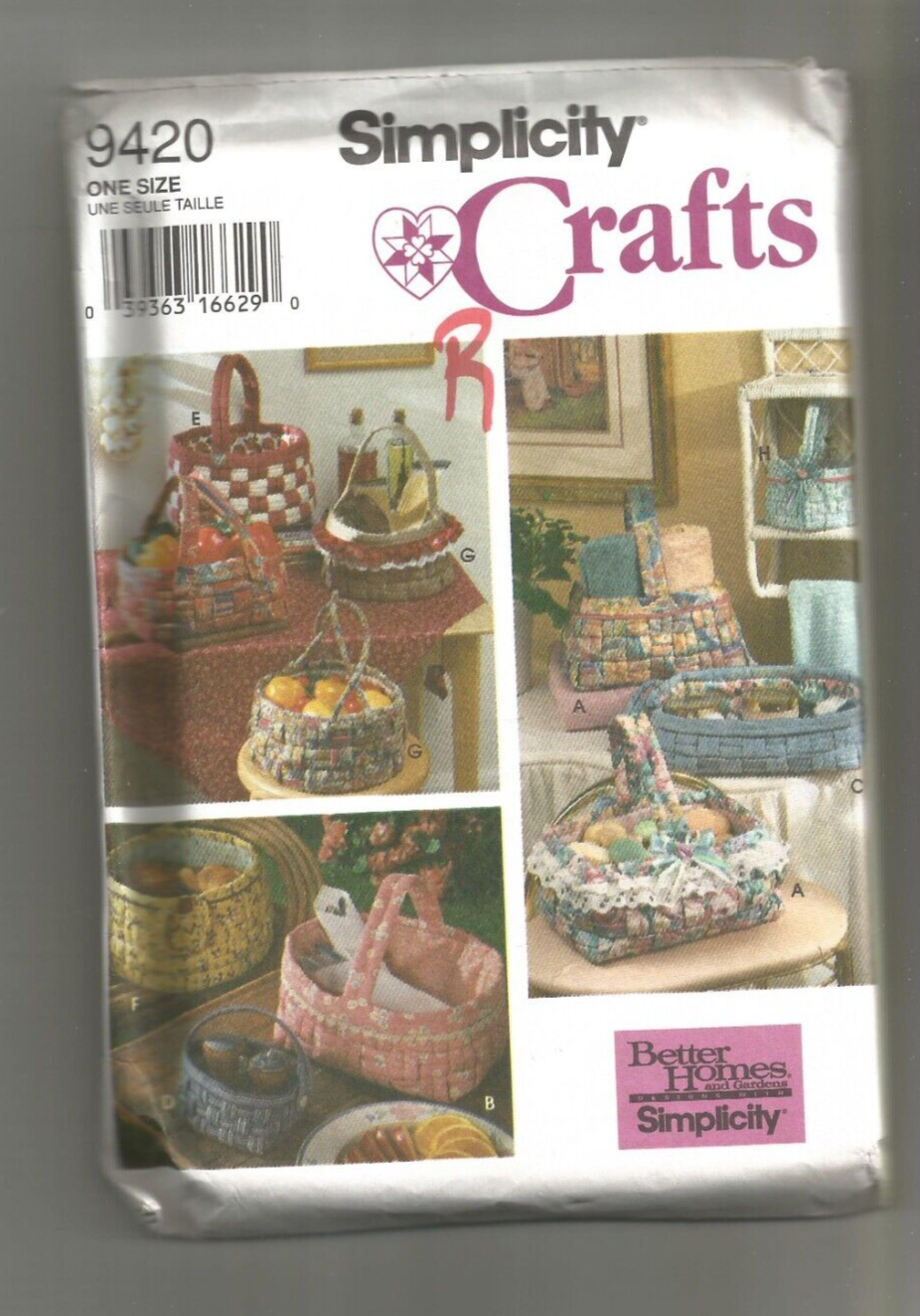 Simplicity Crafts Pattern 9420 - Design Your Own Woven Fabric Baskets ...