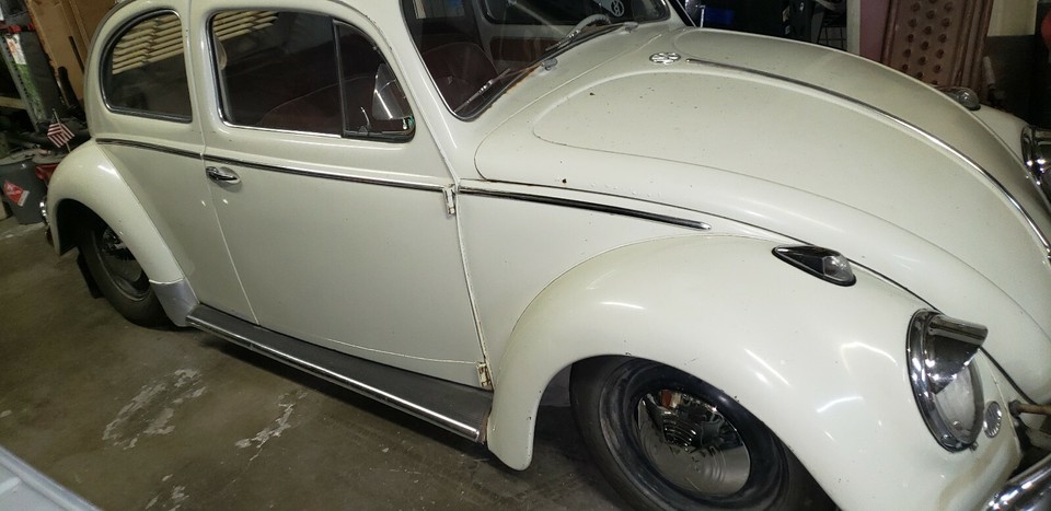 Vintage vw Volkswagen split oval window bug kdf hubcaps chrome set empi ...