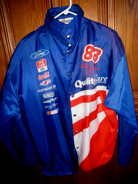 Vtg #88 Dale Jarrett Quality Care Nylon Windbreaker Racing Jacket ...