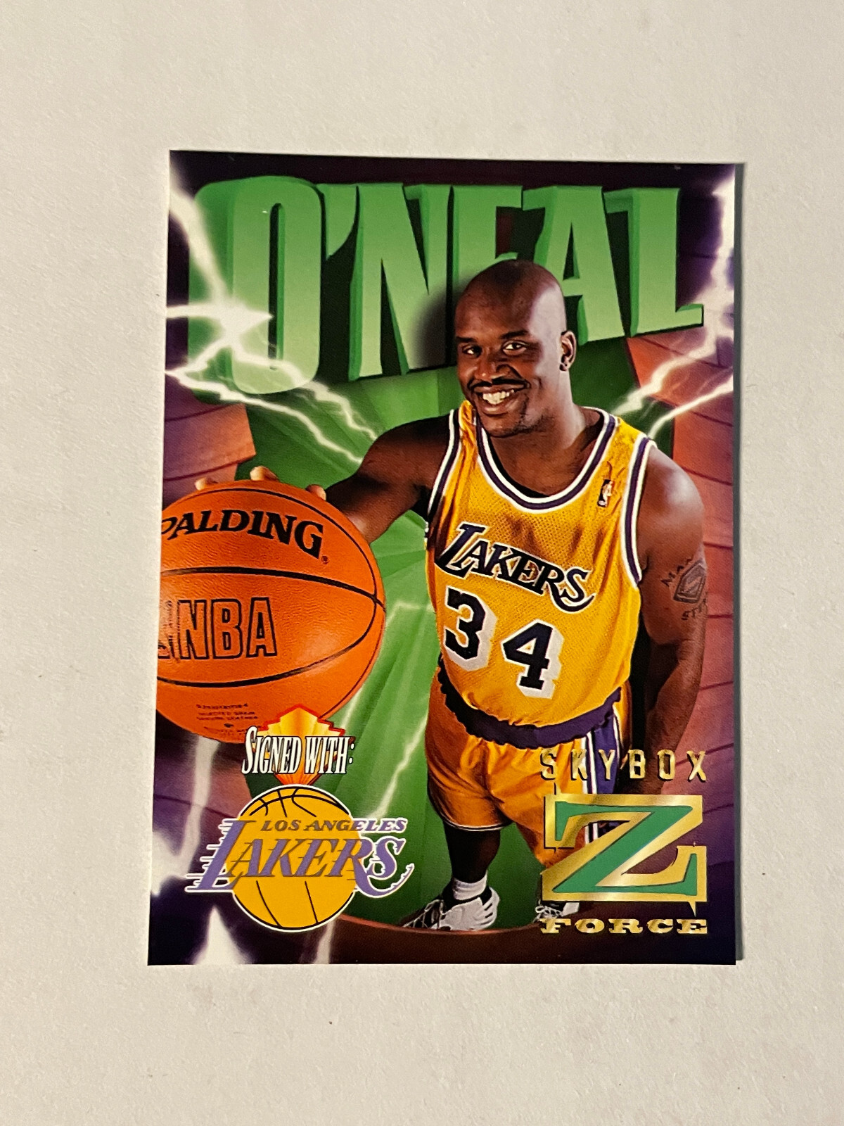 Shaquille O'Neal 1996-97 Skybox Z Force Cling Sticker #64 Los Angeles ...