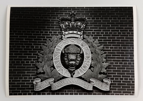 1983 Royal Canadian Mounted Police Mounties Logo Building Vintage Press ...