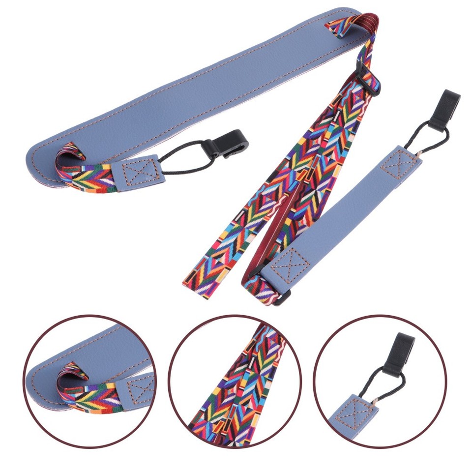 No Drill Clip on Ukulele Strap Double Adjustable Ukulele Shoulder Belt ...