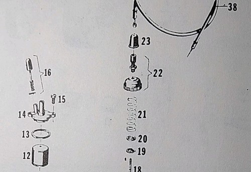 Vintage Mini bike Sachs Saxonette Carburetor Top Cover Arctic Cat Fox ...