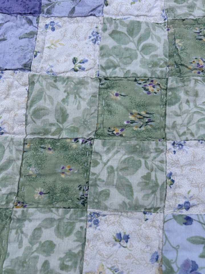 Antique/Vintage Postage Stamp Hand/Machine Made 97” X 81” Quilt 1A | eBay