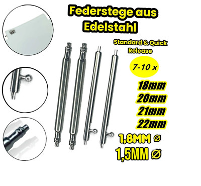 Federstege Federstifte Edelstahl Uhrenstifte Uhrenarmband Armbanduhr ...