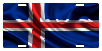 ICELAND Flag Custom License Plate Icelander Emblem Wave Version | eBay