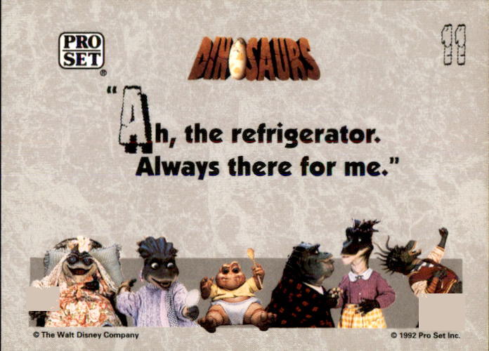 Dinosaurs ABC TV Sitcom Show 1992 Pro Set Trading Card YOU PICK Disney ...