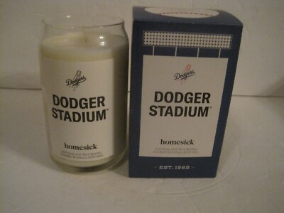 NEW IN BOX HOMESICK CANDLE 13.75oz, DODGER STADIUM, HAND POURED | eBay