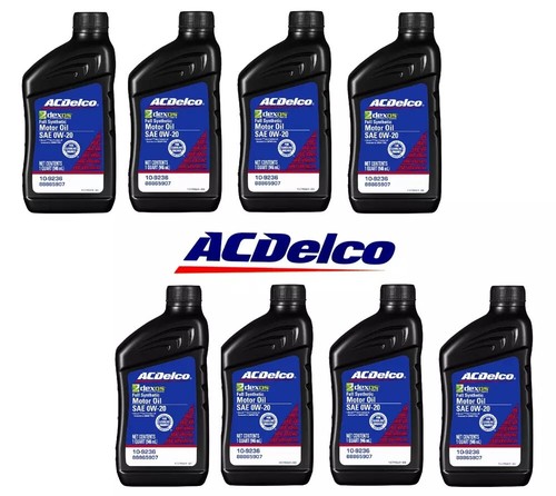 8 Quarts - ACDelco GM OE FULL SYNTHETIC SAE 0W-20 GEN 2 Dexos1 Motor ...