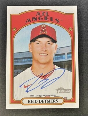 2021 Topps Heritage - Reid Detmers #ROA-RD Los Angeles Angels - MiLB ...