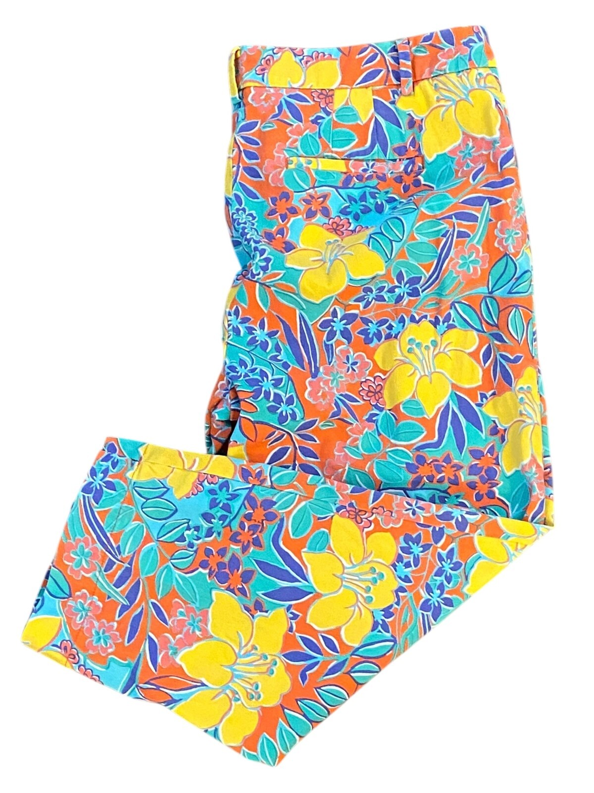 10 Talbots Perfect Skimmer Capri Bright Floral Croppe… - Gem