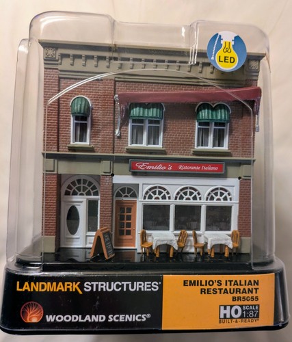 Landmark Structures Woodland Scenics HO Emilio's Italian Restaurant W LED BR5055 | eBay