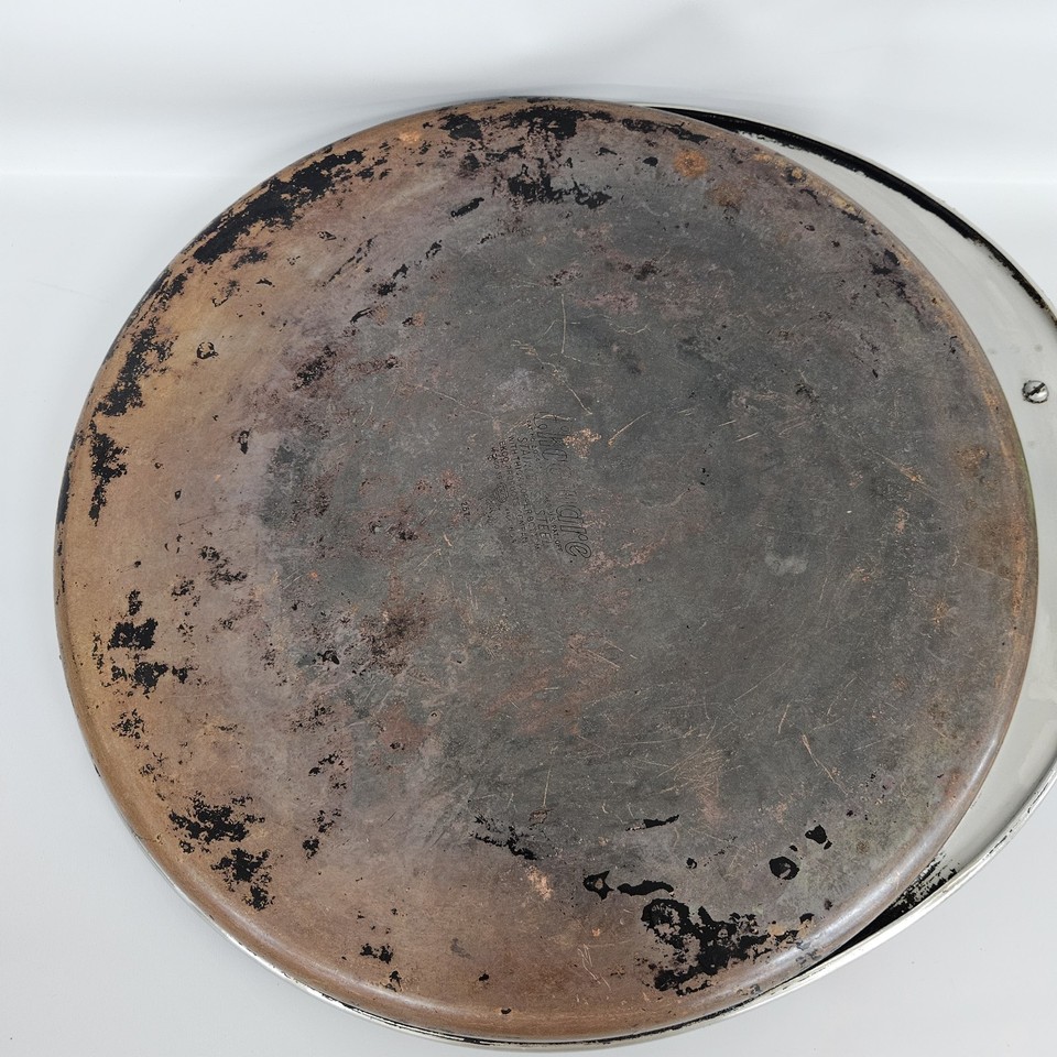 RARE Vintage EKCOWARE 12" Griddle Flat Stainless Copper Bottom Fry Pan ...